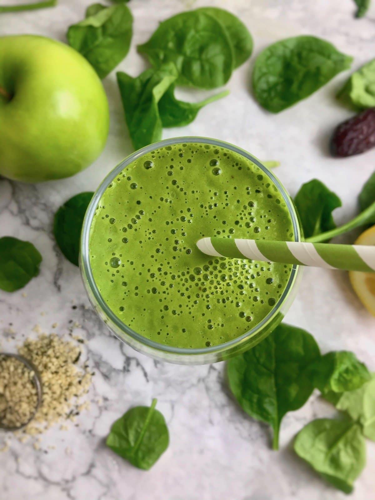 Spinach Apple Smoothie - Bree's Vegan Life