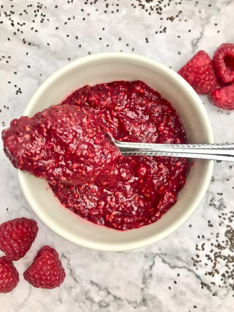 Easy Sugar-Free Raspberry Jam with Dates (Vegan) - Bree's Vegan Life