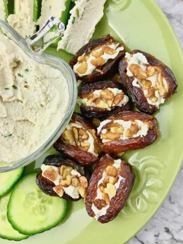 Vegan Savory Stuffed Dates - Bree's Vegan Life