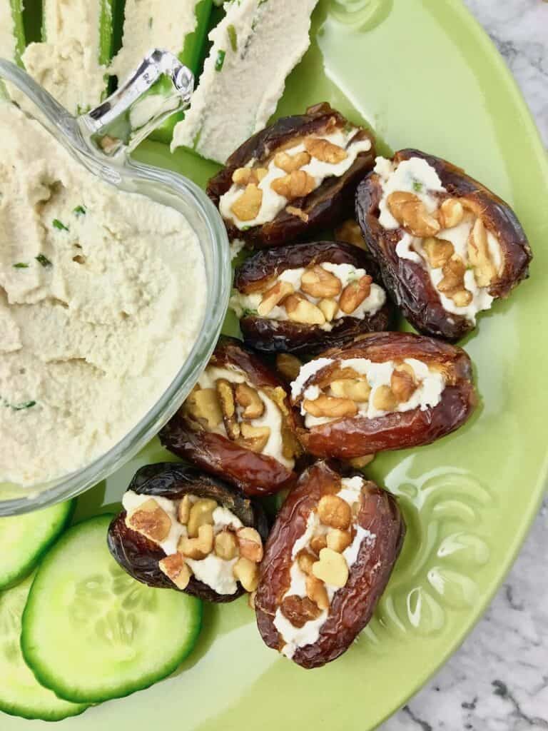 Vegan Savory Stuffed Dates - Bree's Vegan Life
